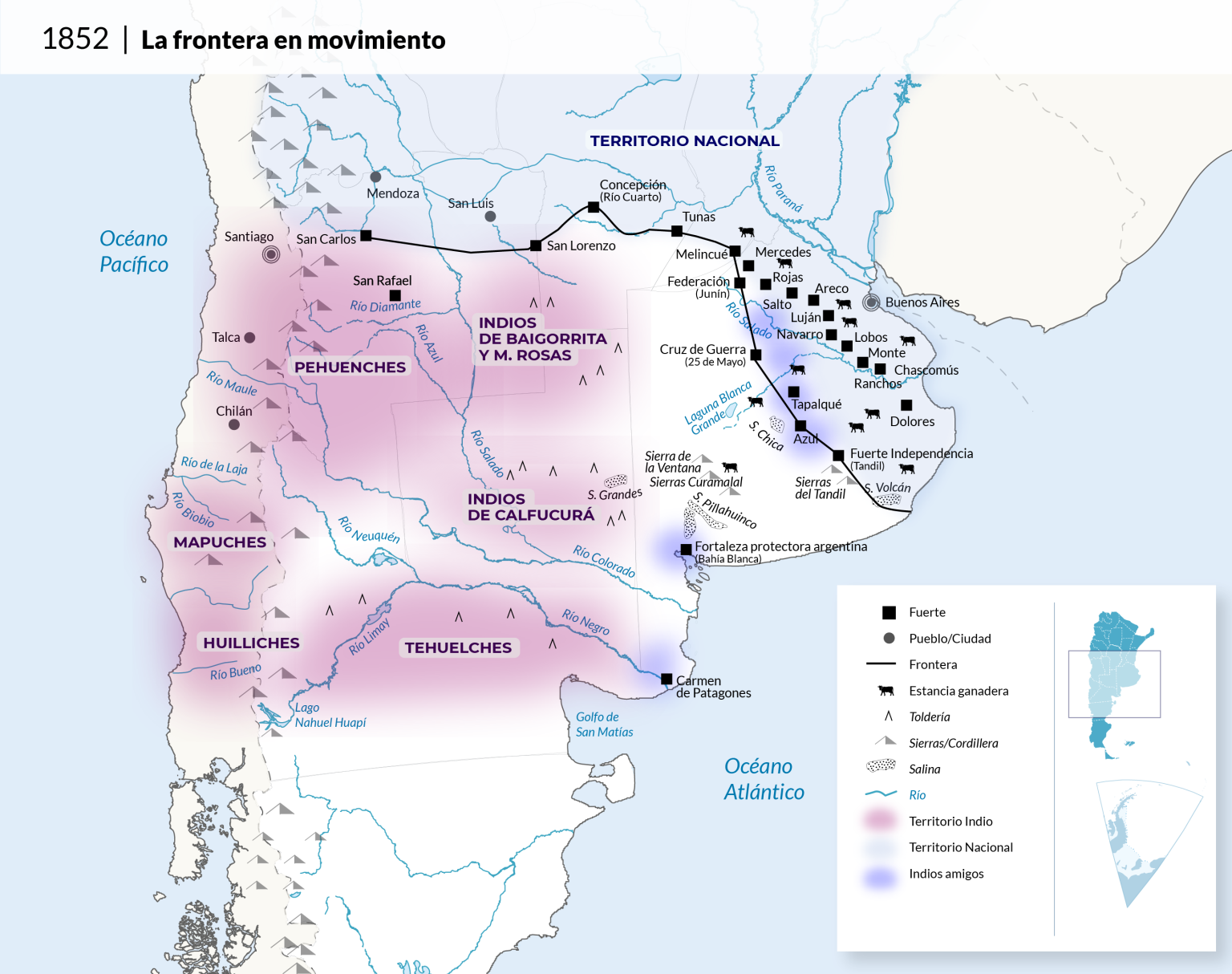 100 años de cambios en la frontera sur (1779-1879) – Continuemos estudiando